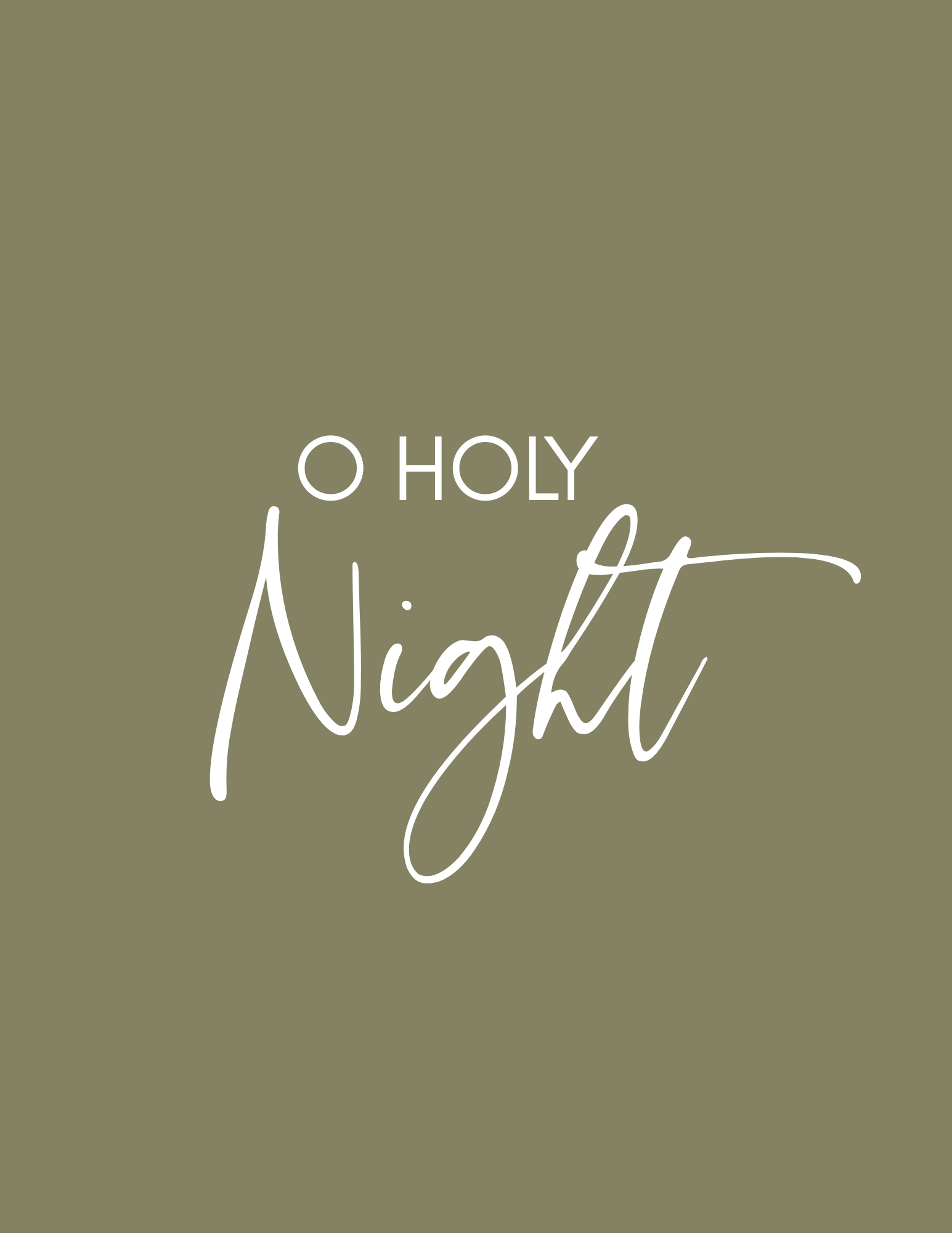 O Holy Night Digital Print – Christmas Hymn Text Art – Designed to the ...