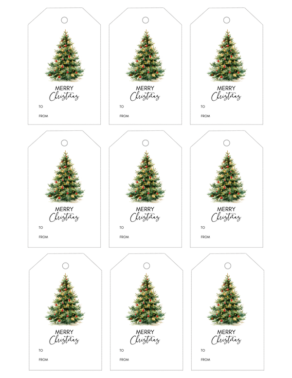 Christmas Tree Gift Tags – Printable Digital Download – Designed to the ...