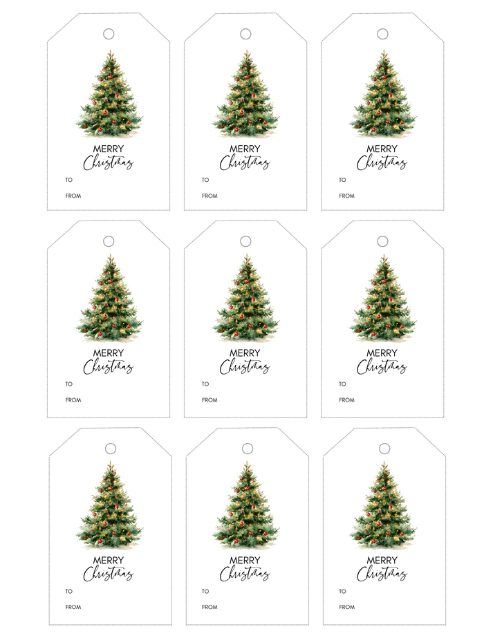 Christmas Tree Gift Tags – Printable Digital Download – Designed to the ...